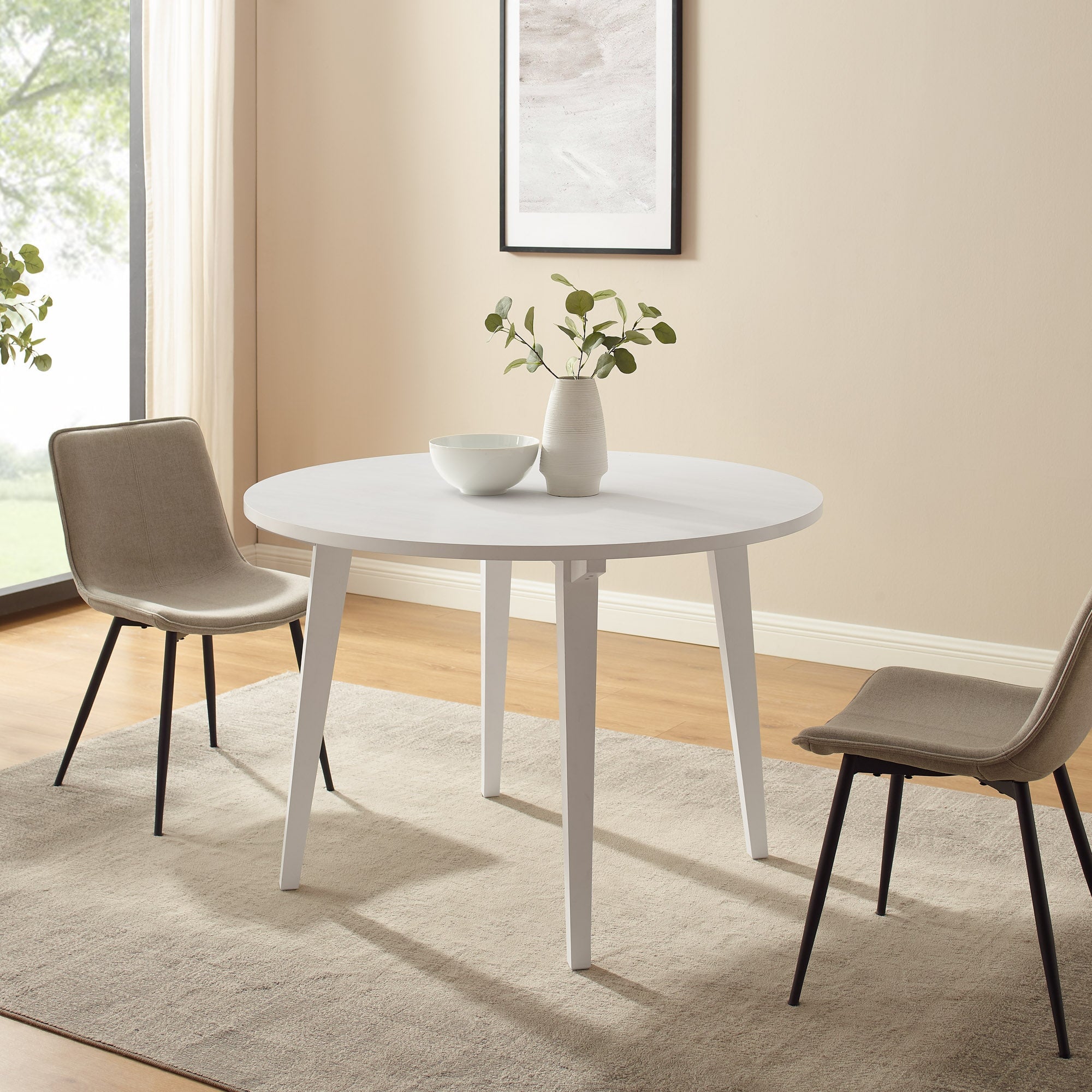 Kochi Minimalist Solid Wood Round Dining Table – Walker Edison
