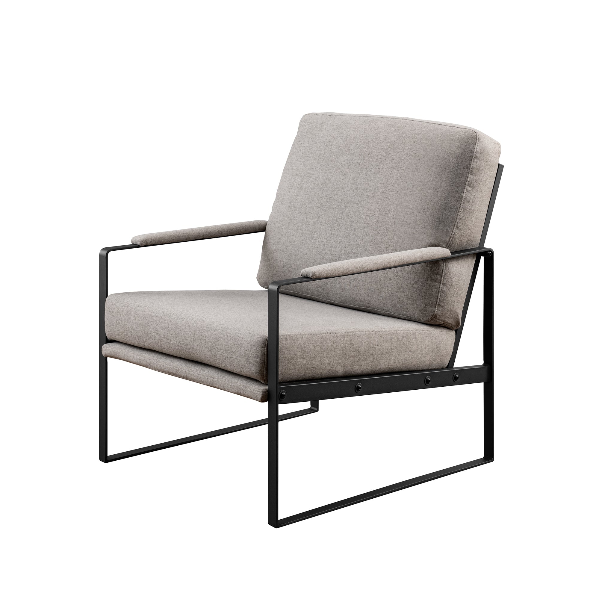Contemporary Square Metal Frame Accent Chair – Walker Edison