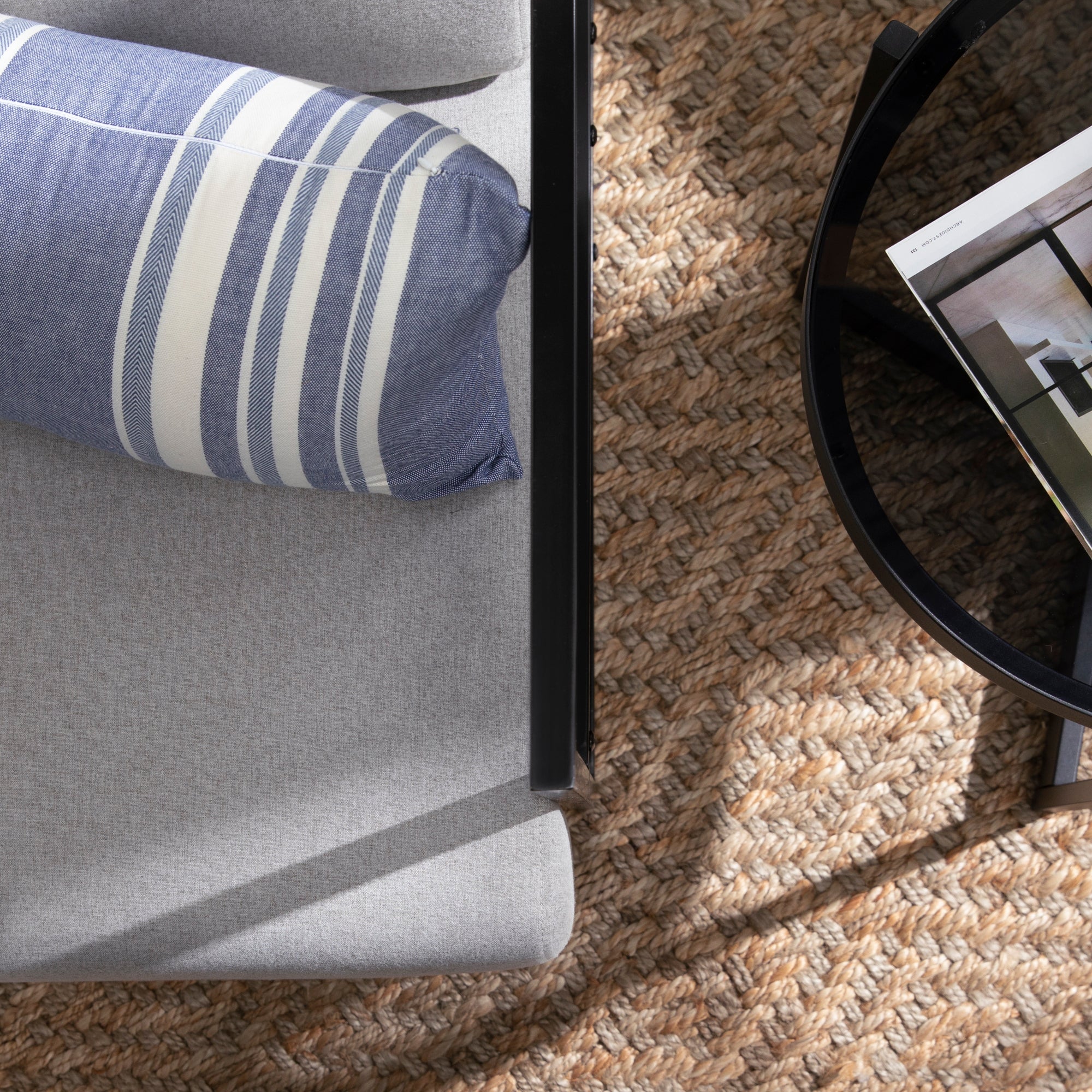 Mid-Century Modern Square Frame Fabric Lounge Chair – Walker Edison